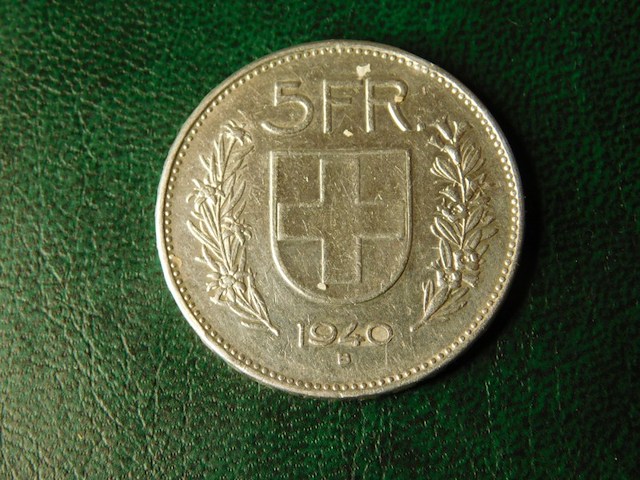 5 franken 1940 B - srebro