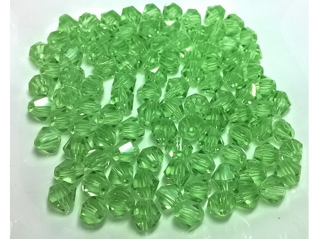 (A297) Kristali Bicone Zelena 4mm