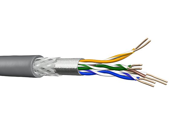 SFTP kabl kat. 5E Draka UC300 HS24 SF/UTP 4P LSHF-FRNC - testiran do 300MHz, bez halogena, CPR Eca negoriv i nekorozivan; 802.3af/at/bt, Delta-EC, 3P, DNV, ABS & GHMT sertifikovan