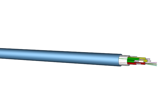 Fiber kabl 24 vlakna 50/125 multimode indoor/outdoor Draka FireBur®, halogen free, CPR Eca klasa negorivosti, UV otporan, sa zaštitom od glodara, BendBright™ poluprečnik savijanja ≤ 60mm, 2000N, U...