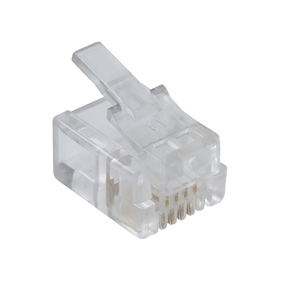 RJ-12 konektor telefonski 6P4C, 6 pinova + 4 kontakta (MP-6P4C)