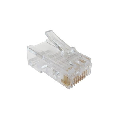 RJ-45 konektor UTP kat. 5E - 8P8C 8-pinski za krimpovanje na UTP patch (licnasti) ili kabl punog preseka (MP-8P8C-5E)