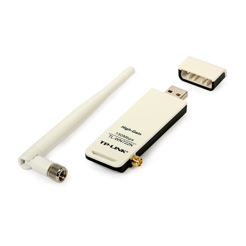 TP-Link TL-WN722N 150Mb/s high gain wireless 2.4GHz USB kartica 100mW (20dBm) + RP-SMA antena 4dBi, WPS dugme za brzo WiFi kriptovanje, Easy setup utility