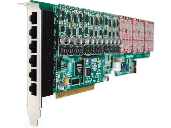 OpenVox AE2410P PCI VoIP Asterisk kartica w/ Hardware Echo Cancellation EC2032-128 (24-portna, 6 slotova za FXO400/FXS400 module)
