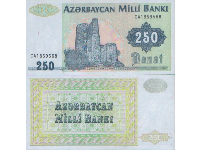 AZERBAIJAN Azerbejdžan 250 Manat 1992 UNC, P-13