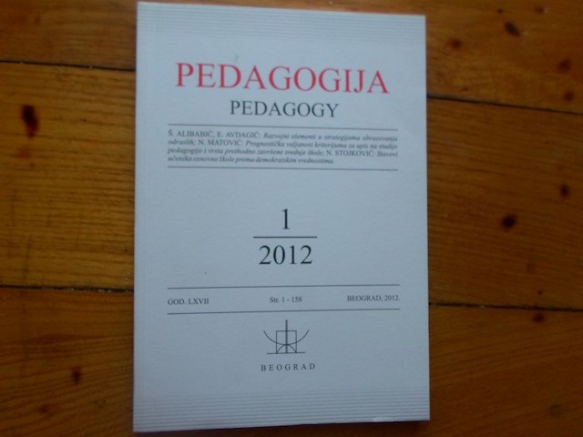 PEDAGOGIJA 1/2012