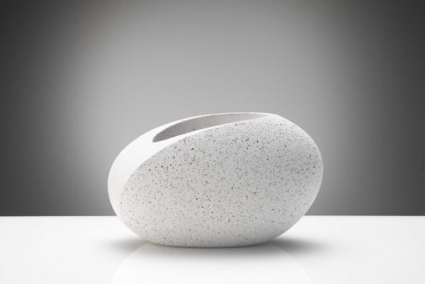Kamena zidna saksija sa magnetom Mini AFRODITA – Svetlo siva – 00515