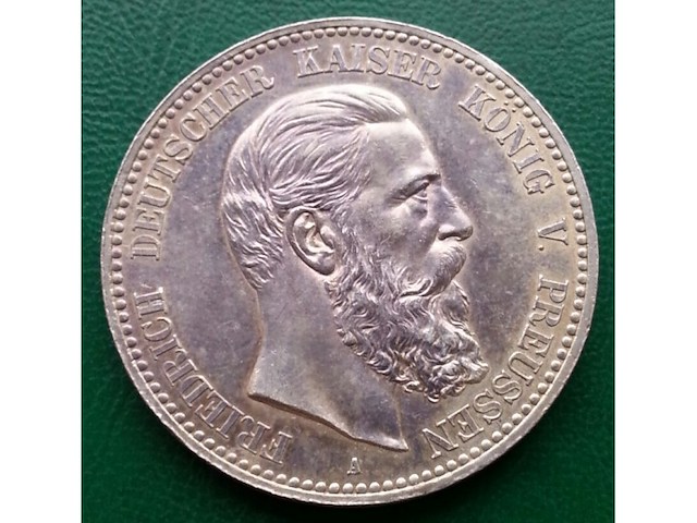 5 MARK 1888 A srebro