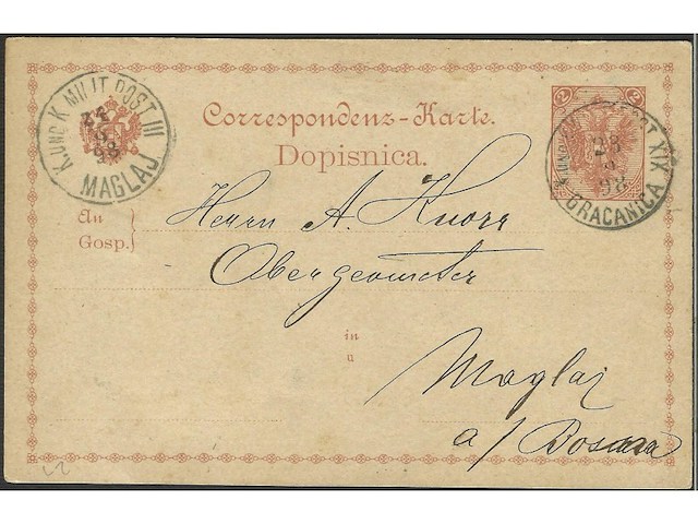 bosna gracanica dopisnica kk 1898