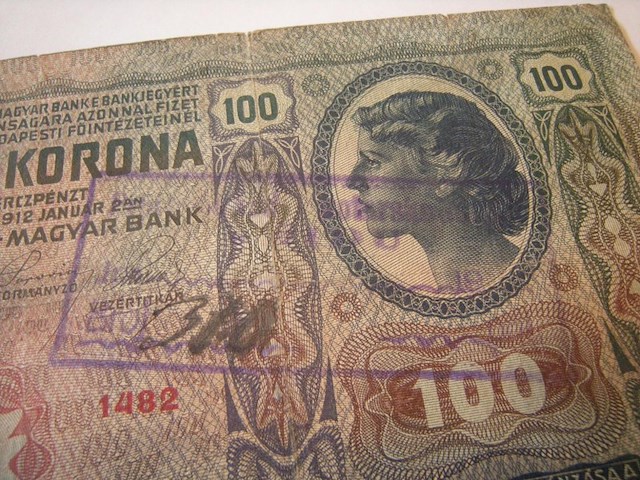 100 Kruna ( pečat Kotarskog Sreza 1919 god. ) RR