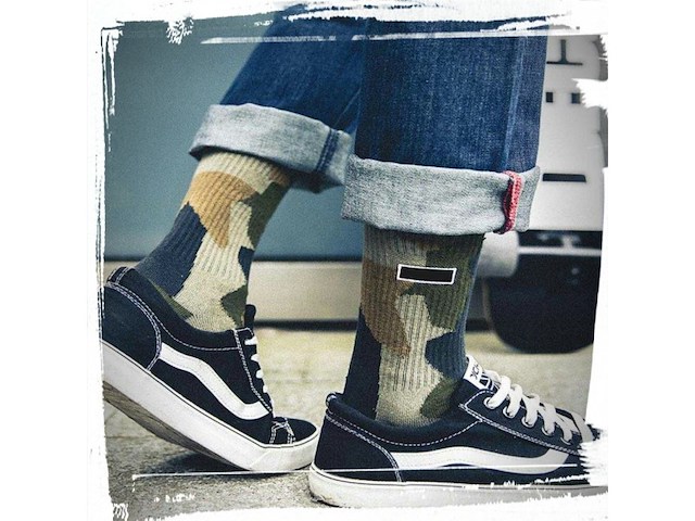 Čarape Sokne Muške / Skate Board / Military