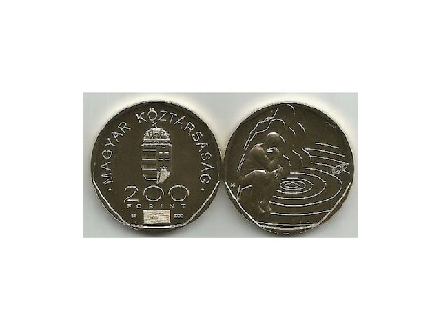 Madjarska 200 forint 2000. BU Millenium
