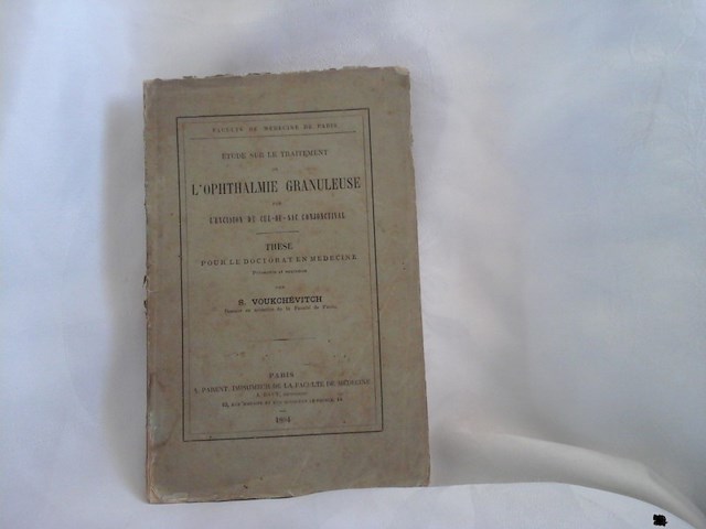 Medicinska studija iz 1884 doktorska disertacija