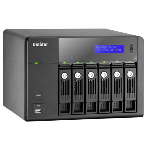 QNAP VS-6012Pro VioStor NVR server 6 x hot-swapp HDD bays, 12 x IP camera, Intelligent video analytics, Multi-NVR monitoring, VGA