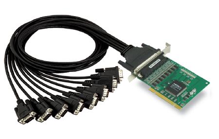 Moxa CP-168U V2 8-portna RS-232 PCI kartica sa DB-9 oktopus CBL-M62M9x8-100 kablom