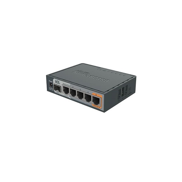 MikroTik RB760iGS hEX S ruter sa 5 x Gigabit LAN / WAN port + SFP + USB, microSD slot, PoE in & out, IPsec acelerator VPN ruter/ firewall/ bandwith manager/ load balance, CPU 880MHz, 256MB RAM, te...