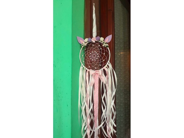 Jednorog kucni dekor - unicorn pink color dream catcher