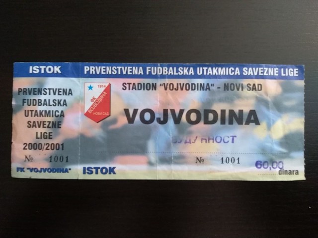 FUDBAL: VOJVODINA - BUDUCNOST 20.06.2001