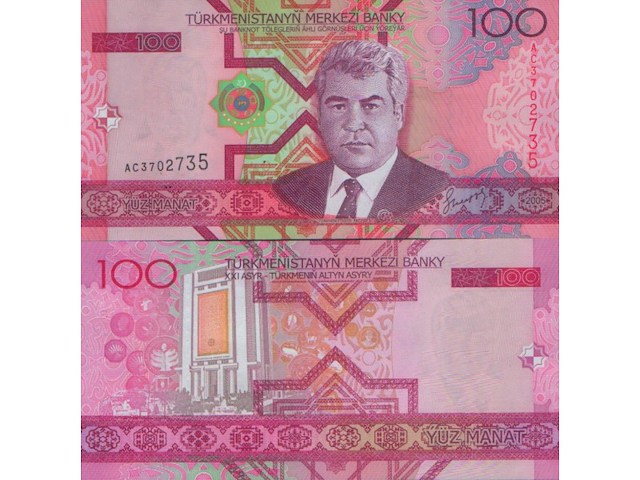 TURKMENISTAN 100 Manat 2005 UNC, P-18