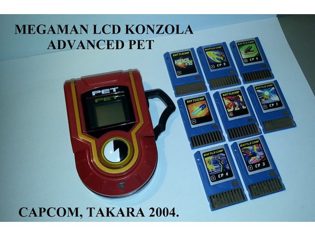 LCD konzola - Mega Man Advanced Pet Capcom,Takara 2004.