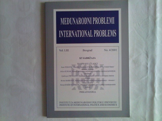 Međunarodni problemi - International problems 4/2001