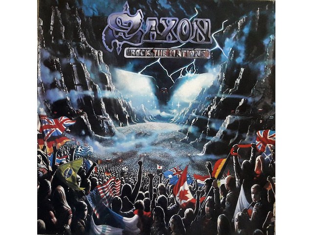 LP: SAXON - ROCK THE NATIONS (HOLLAND PRESS)