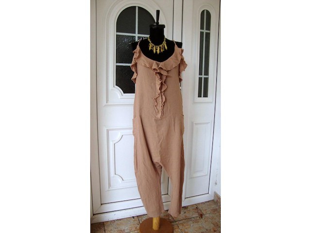 `WIYA Jersey Jumpsuit` PAMUČNE BAGGY HAREMKE - NOVO M/L