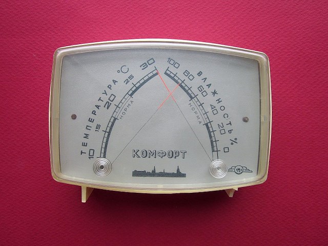 stari ruski uređaj za merenje temperature i vlažnosti