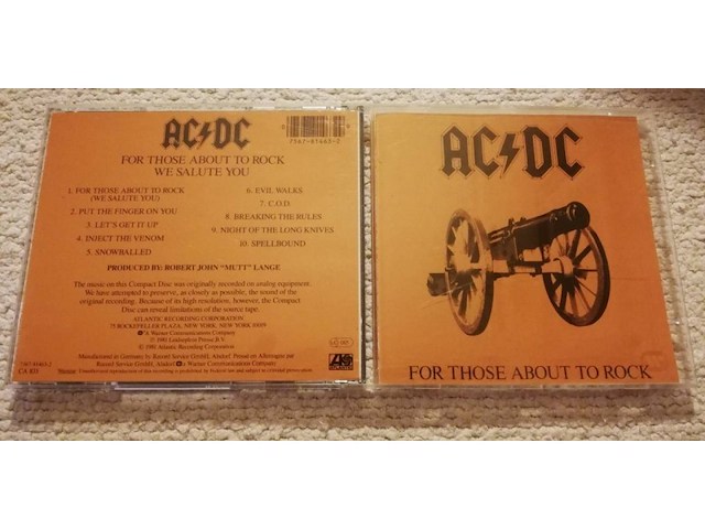 AC/DC - For those about to rock , ORIGINAL