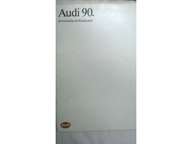 Prospekt Audi 90 katalizator 1/89, A4 format,36 str. ,