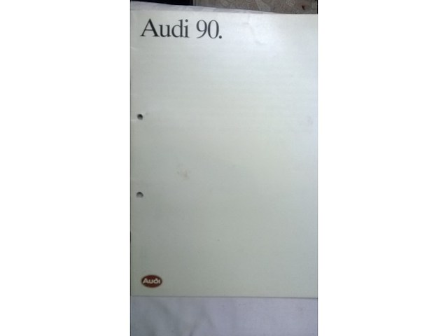 Prospekt Audi 90 1/91, A4 format,36 str. ,eng. + 2 str.