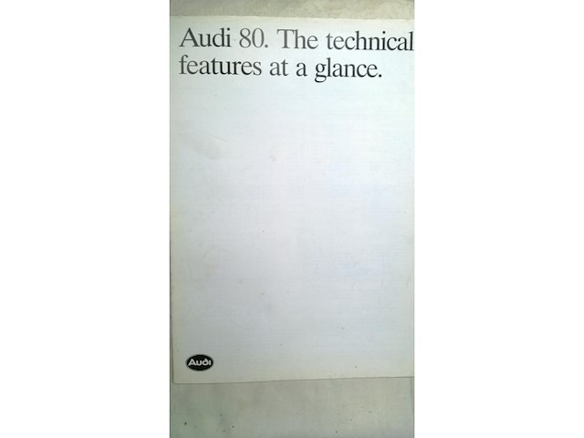 Prospekt ten.karakteristike Audi 80, 1/91.,3 str.,