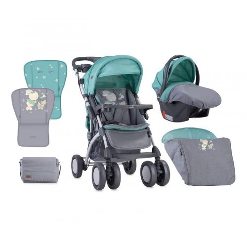 Kolica za bebe toledo set-Grey&Green Bunnies