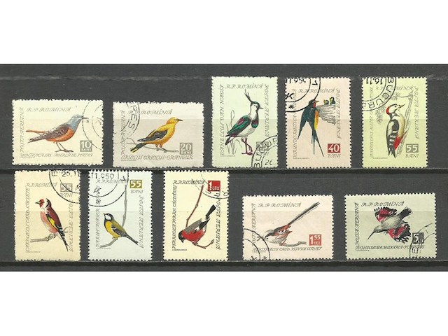 Rumunija 1959. Ptice,kompletna serija