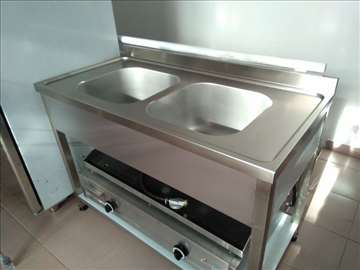 Sudopera inox 120x60cm dva bazena