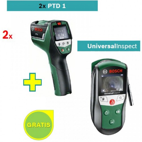 Detektor temperature i vlažnosti PTD 1 2 kom sa poklonom Bosch Universal Inspect