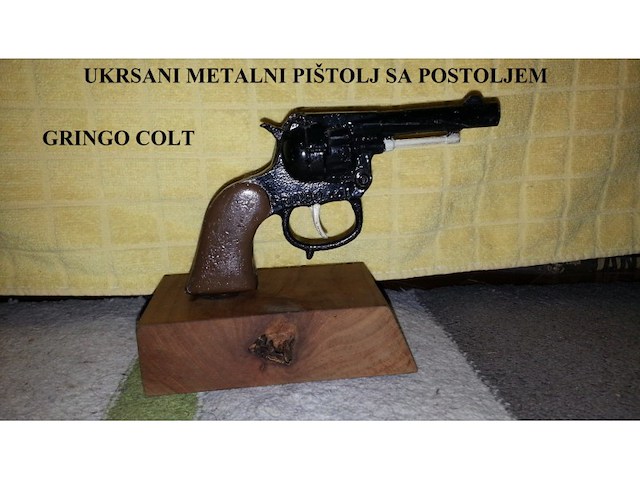 Metalni pistolj sa postoljem - Gringo Colt - TOP PONUDA