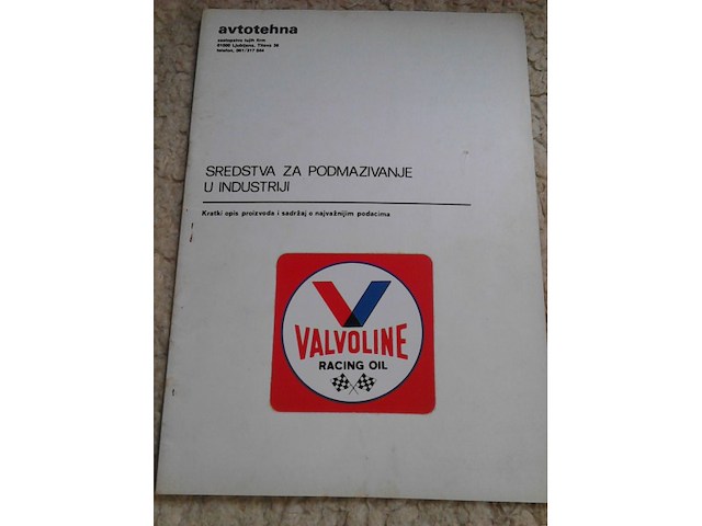 VALVOLINE..SREDSTVA ZA PODMAZIVANJE U IND.