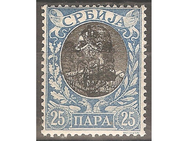 1903 - Kralj A.Obrenovic cista 25 para MNH