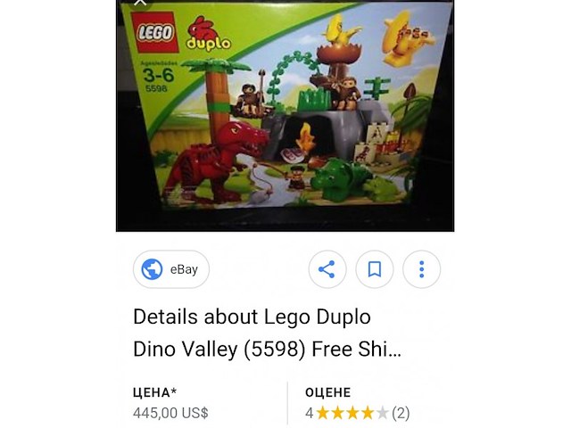 LEGO DUPLO DINOSAURUSI veliki set 5998