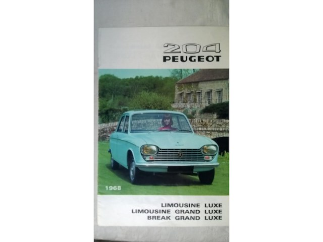 Prospekt: Peugeot 204, A4 format, 1968, 18 str, nem,