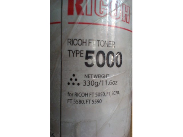 Toner Ricoh  5000 Toner Cartridge - Black, 330g/11.6oz