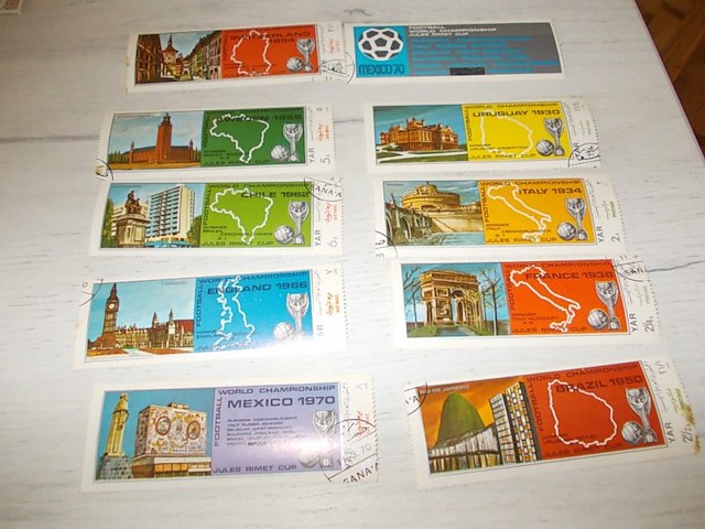 Poštanske marke Mexico 70 (serija) 10 komada