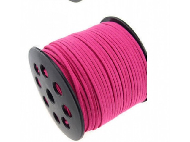 Kožica za nakit 3x2mm, 1m pink ciklama