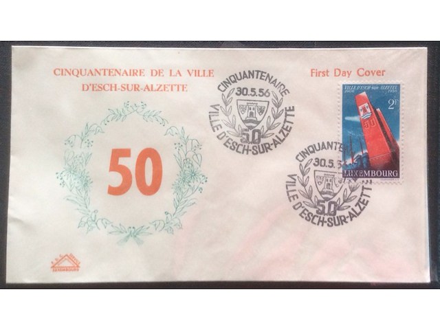 Luksemburg First day cover 1956