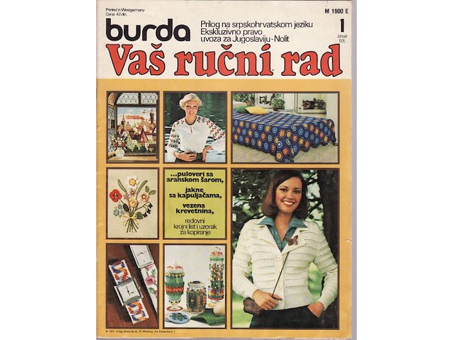 BURDA -VAŠ RUČNI RAD BR.1 1976
