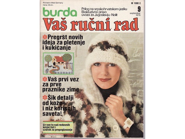 BURDA -VAŠ RUČNI RAD BR.9 1976