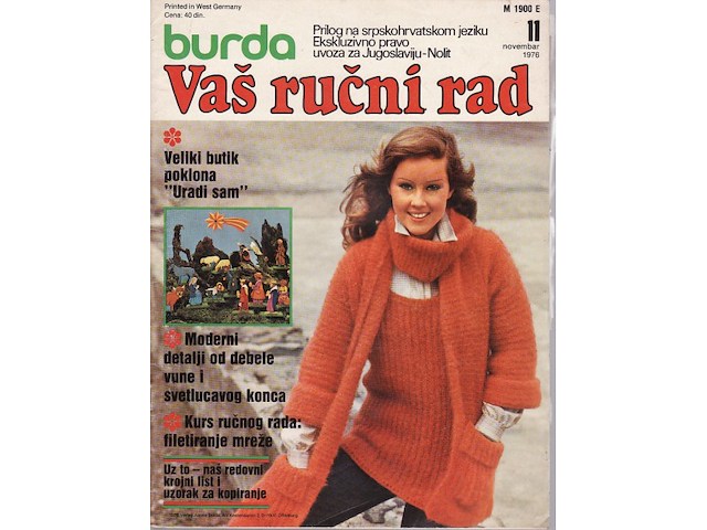 BURDA -VAŠ RUČNI RAD BR.11 1976