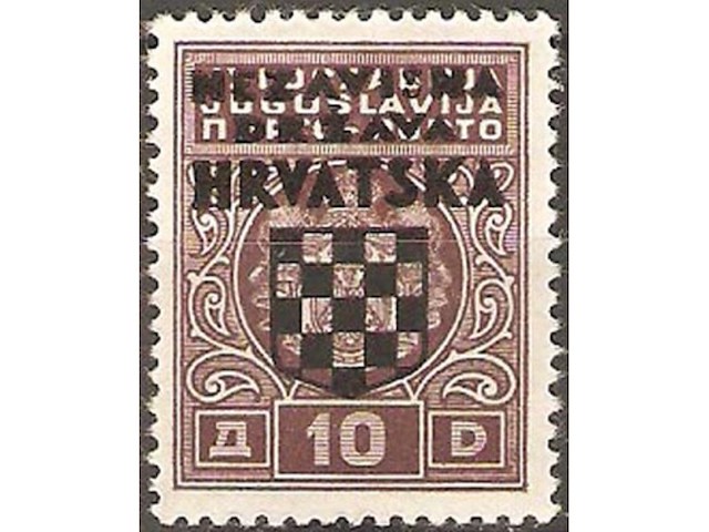 1941 - NDH porto sa pretiskom kljucna punca MNH