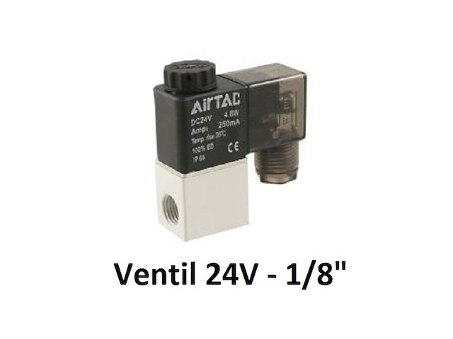 Pneumatski elektromagnetni ventil - 24V - 1/8` - NC